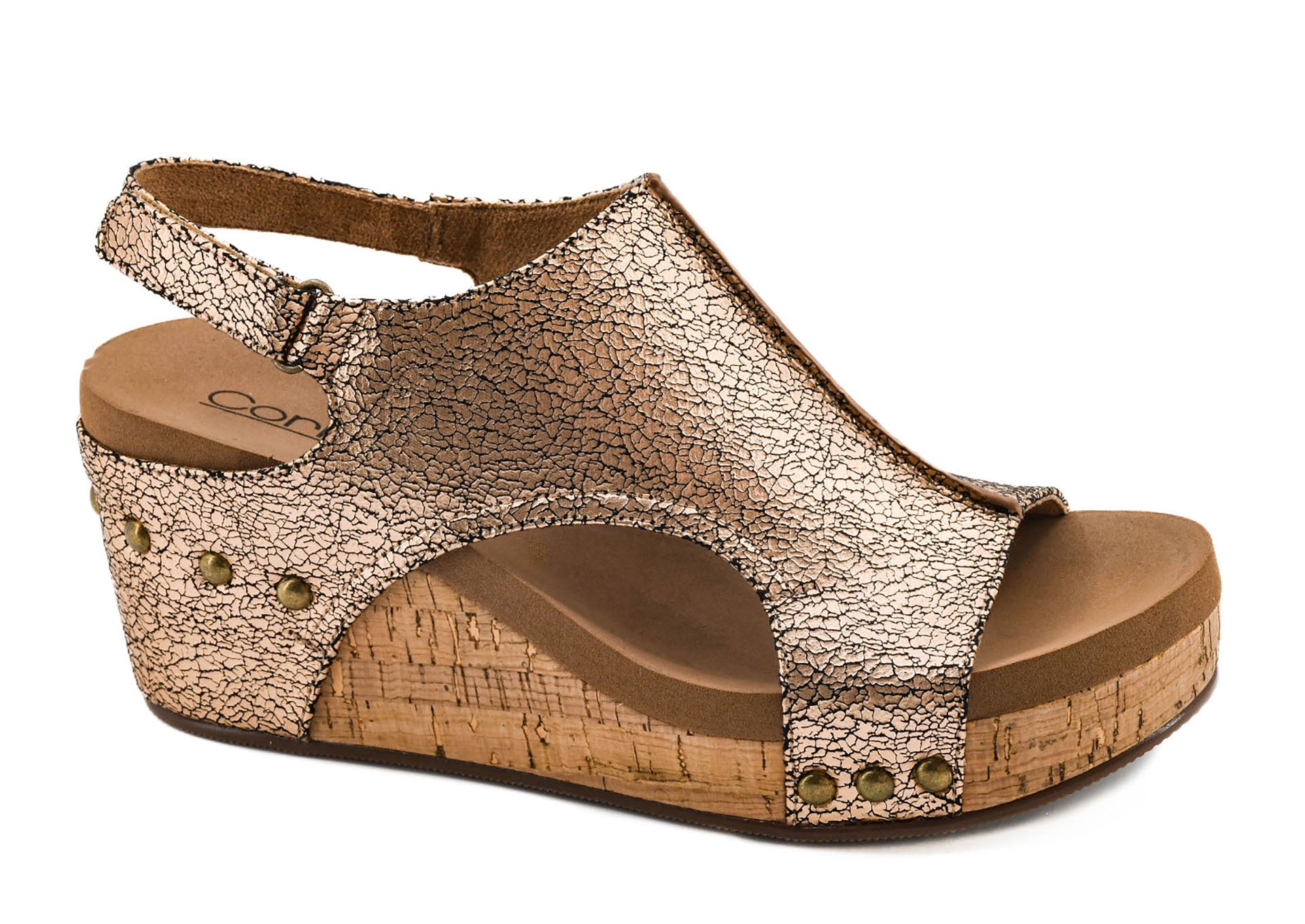 Corkys Carley Rose Gold Crackle Wedge – Rebecca's of Clinton